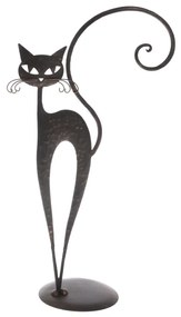 Bytová dekorace kovová kočka 52cm