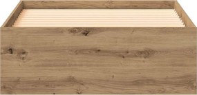 Rám postele Artisanový dub 100 x 200 cm Kompozitní dřevo 3333982