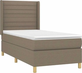 Box spring postel s matrací taupe 90x190 cm textil 3132037