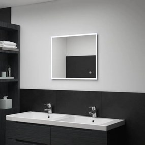 Koupelnové zrcadlo s LED světly a dotykovým senzorem | 60x50 cm