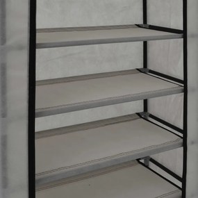 Botník s potahem šedý 58 x 28 x 106 cm textil 282430