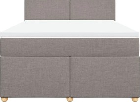 Box spring postel s matrací taupe 140x200 cm textil 3289000