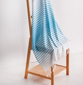 L´essentiel Maison Plážový ručník Fouta Golge - Turquoise, Tyrkysová