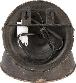 Nástěnná černá retro lampa - 21*30*19 cm E14/25W