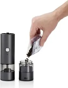 AdHoc i.Mill Duo tmavě šedá / Mlýnek na sůl a pepř / USB-C / keramický