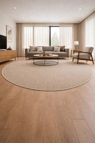 Condor Carpets, AKCE: 400x400 (průměr) kruh cm Kusový koberec Udinese béžový new kruh, béžová, chodba / předsíň