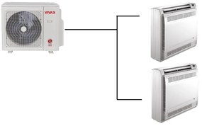 Parapetní Klimatizace Vivax 1+2 ( 3,5kW + 3,5kW) Multi-split R32