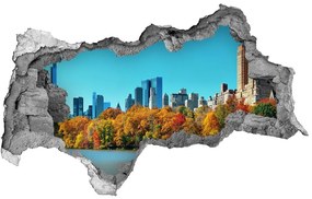 Wallmuralia Fototapeta díra na zeď 3D New York podzim 95x73 cm
