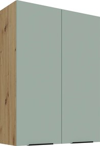 ARIA st | horní skříňka 80 G-108 2F policová | 80 cm | EXTRA VYSOKÁ | ANTI FINGERPRINT povrch | artisan/aquamarine