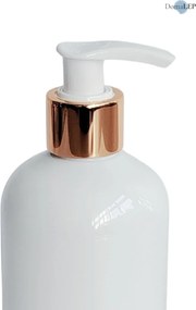 Dávkovač na mýdlo 300 ml šedý s bílo-zlatou pumpičkou BELA