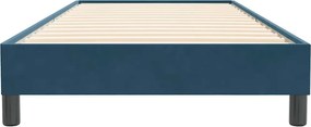 Postel Box Spring bez matrace tmavě modrá 100x220 cm samet 3315865