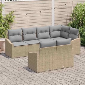 Set pohovek 7 ks Béžová polyratan 3346760