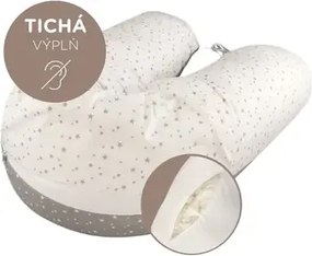 Bomimi ADOS kojící polštář 150x30, HVĚZDIČKY bílá/šedá