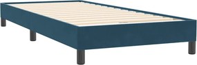 Postel Box Spring bez matrace tmavě modrá 100x220 cm samet 3315865