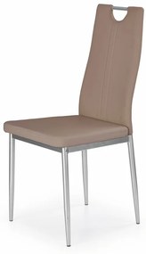 Jídelní židle JAFFE – ocel, ekokůže, více barev Cappuccino