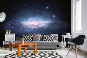 DIMEX | Samolepicí vliesová fototapeta na zeď Galaxie MA-5-2259 | 375 x 250 cm | bílá, černá, šedá