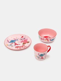 Sinsay - Sada: hrnek, miska a talíř Stitch - vícebarevná