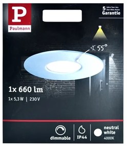 Paulmann 79669 - LED/5,3W IP44 Koupelnové podhledové svítidlo HOUSE 230V