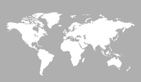 Velká mapa světa - samolepka na zeď