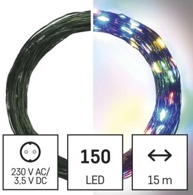 LED Vánoční venkovní řetěz 150xLED/20m IP44 multicolor