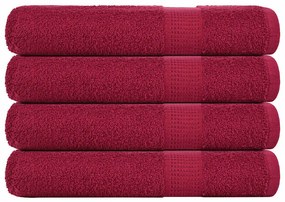 Saunové osušky FROGN 4 ks bordó 80x200 cm 360 g/m² 136744