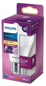 Philips | LED Žárovka se senzorem Philips A60 E27/8W/230V 2700K | P5088