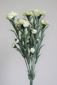 Bílá umělá kytice karafiátů 38cm