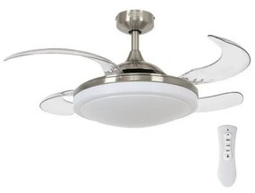 Fanaway | FANAWAY 212982- Stropní ventilátor EVORA 2xE27/20W/230V chrom + dálkové ovládání | FAN00217