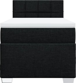 Box spring postel s matrací černá 90x190 cm textil 3285745