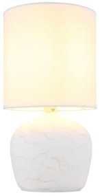 Globo 21739W - Stolní lampa MARBLE 1xE14/40W/230V bílá