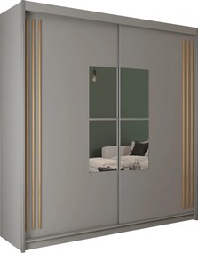 ARK Šatní skříň IKING, Šedá/Dub Artisan 203 cm