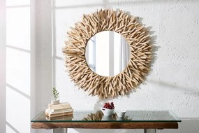 Nástěnné zrcadlo Riverside 80 cm z přírodního dřeva