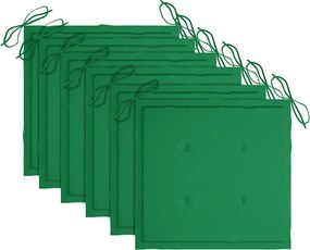 Stohovatelné zahradní židle s poduškami 6 ks masivní teak 3073230