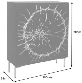 Designová vysoká komoda Dalton 120 cm černé mango