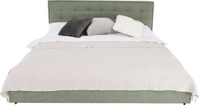 Postel ELSIE 160x200, čalouněná, mentolová látka Kondela 0000276279