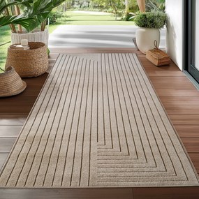 Ayyildiz, Kusový koberec Nova 1202 beige - na ven i na doma, 80x150, béžová, chodba / předsíň