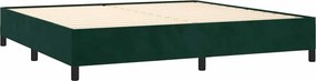 Box spring postel s matrací tmavě zelená 200x200 cm samet 3132762