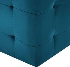 vidaXL Noční stolky 2 ks 30 x 30 x 30 cm sametová látka [249016] Barva: Modrá