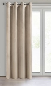 ZATEMŇOVACÍ ZÁVĚS NA KROUŽCÍCH MELANIE 140X250 CM BÉŽOVÁ