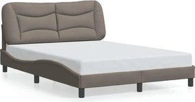 Rám postele s LED bez matrace Hvar Taupe 120x200 cm Látka 3213694