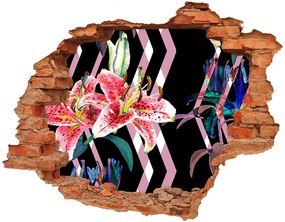 Wallmuralia Samolepící nálepka na zeď Tropická lilie 90x70 cm