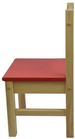 Vingo Dětská dřevěná židlička – červená