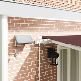 Ručně zatahovací markýza s LED hnědá 600 x 300 cm 3215385