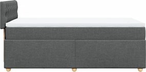 Box spring postel s matrací tmavě šedá 100 x 200 cm textil 3286599