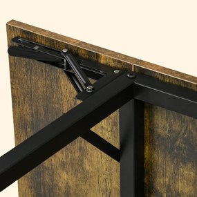 HOMCOM Skládací jídelní stůl s rozkládacím designem a 2 sklápěcími listy - Průmyslový obdélníkový styl pro malé prostory, stůl pro 2-4 osoby, rustiká…
