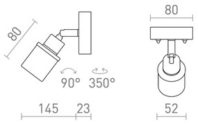 Rendl R13695 nástěnné svítidlo LINN I opálové sklo/chrom, G9, IP44, 8cm