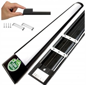 BERGE LED panel černý - 18W - 60cm - studená bílá
