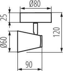 Svítidlo Kanlux ENALI EL-1O B GU10 28761