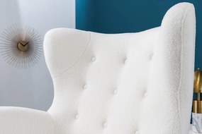 Designové křeslo Danail bílé