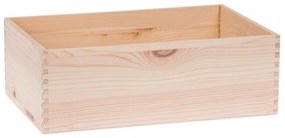 FK Dřevěná krabička bez víka - 30x20x10 cm, Přírodní